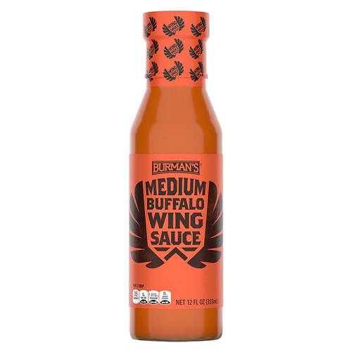 Burman's Medium Buffalo Wing Sauce, 12 fl oz